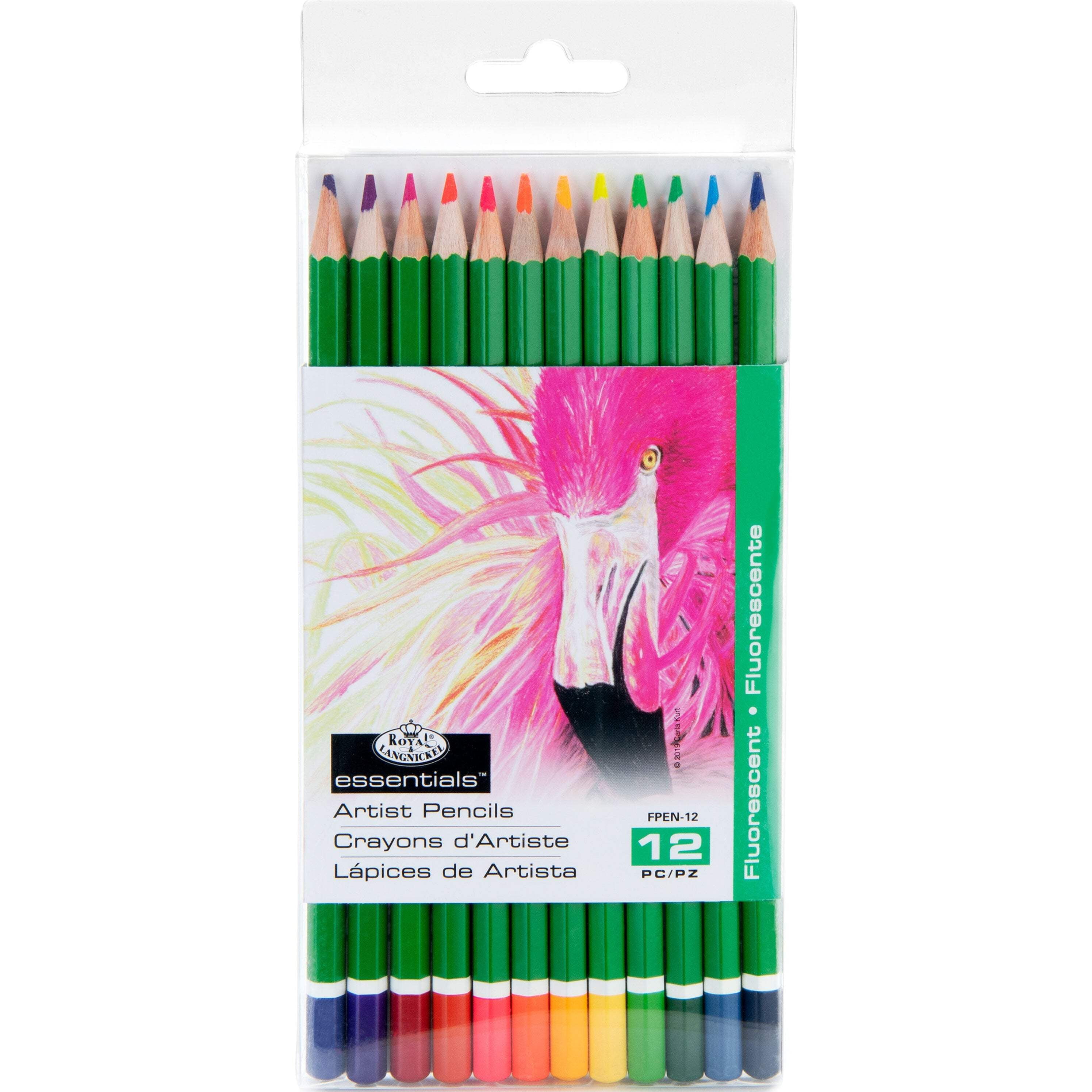 FPEN-12 | 12pc Fluorescent Artist Pencils - Walmart.com