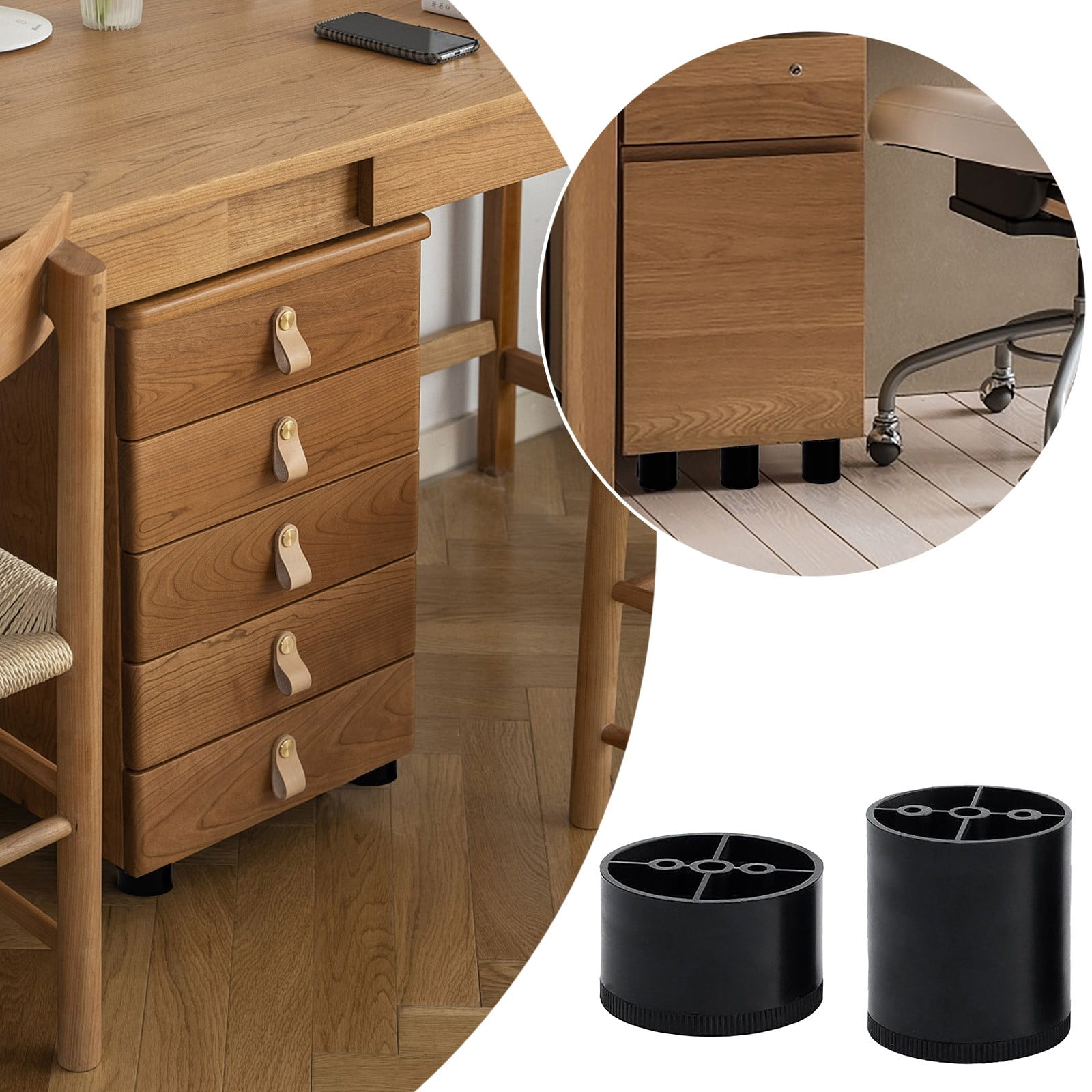 12PC PC Furniture Risers Adjustable Bed Risers Heavy Duty Lifts Height ...