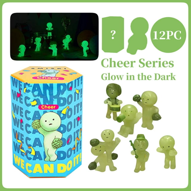 12PC Smiski Figures - Cheer Series Smiski Hippers Glow in The Dark ...