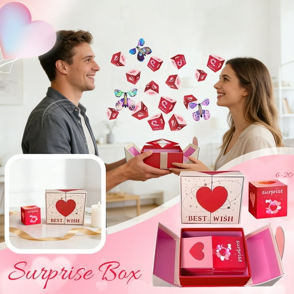 12PC Valentines Surprise Gift Box, Explosion Box Valentines Gifts,Pop ...