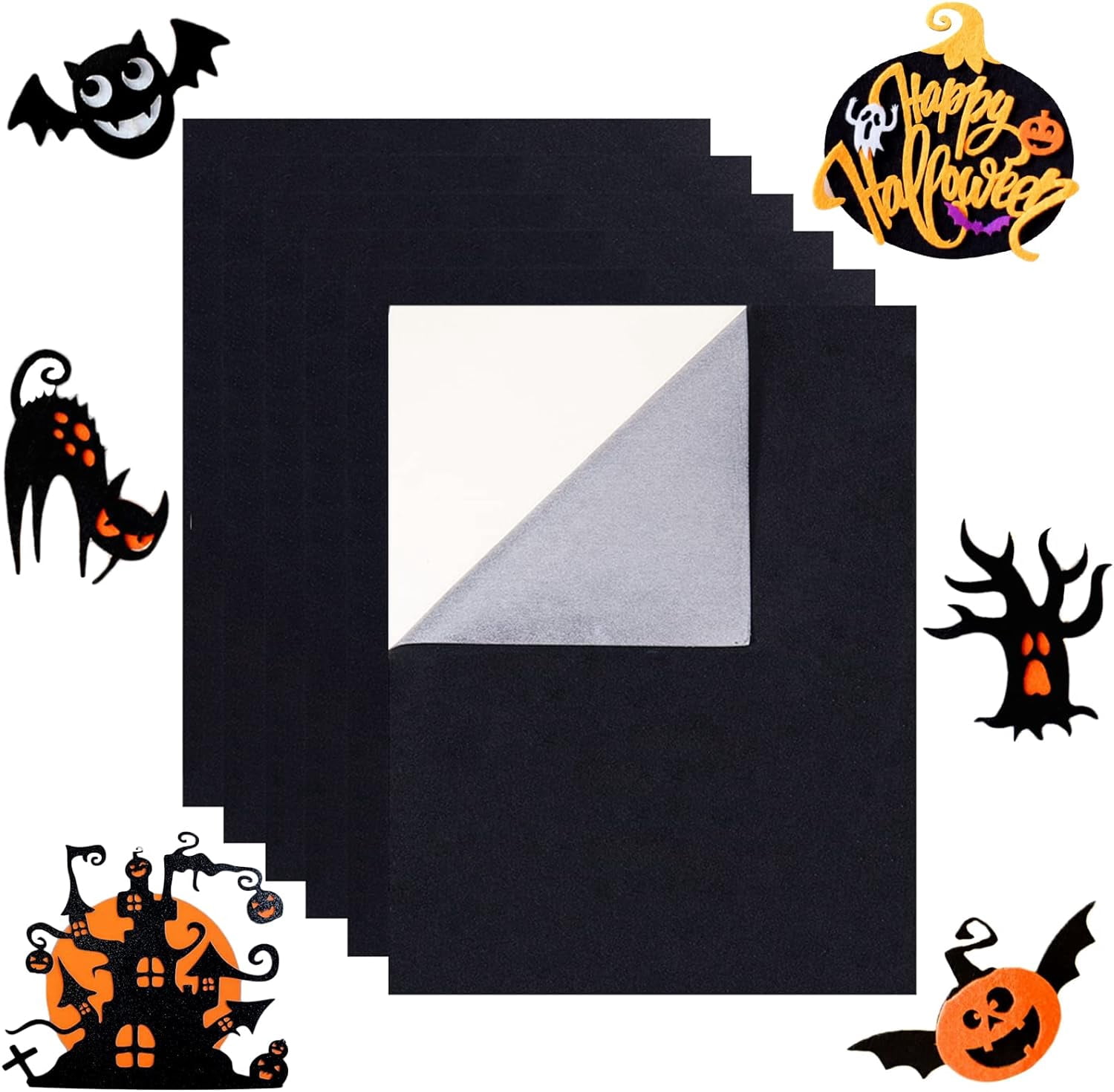 12PCS 11.5"x15.5" Large Black Velvet Adhesive Back Sheet Jewelry Box ...