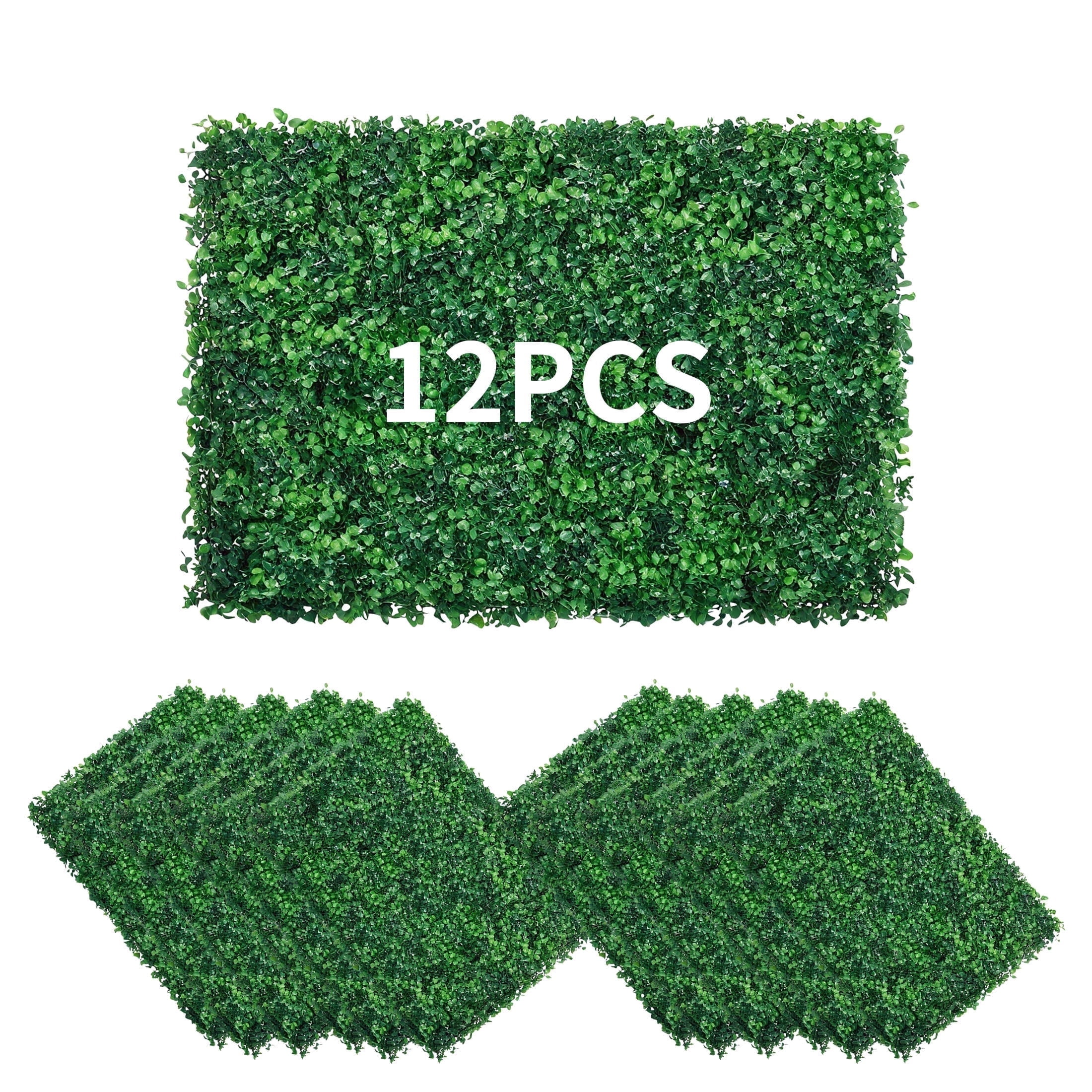 12PCS 24"x16" UV-Resistant PE Grass Wall Panels – Privacy Screen for ...
