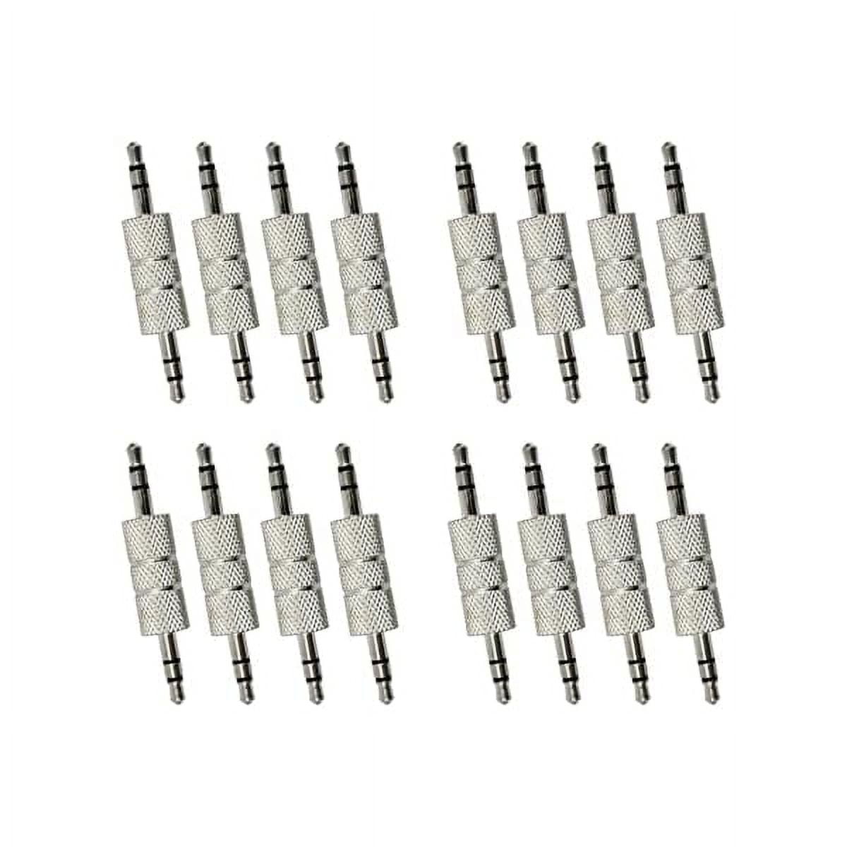 12PCS 3.5 mm Male to Male Audio Cable Connector, 1/8” Audio Adapter ...