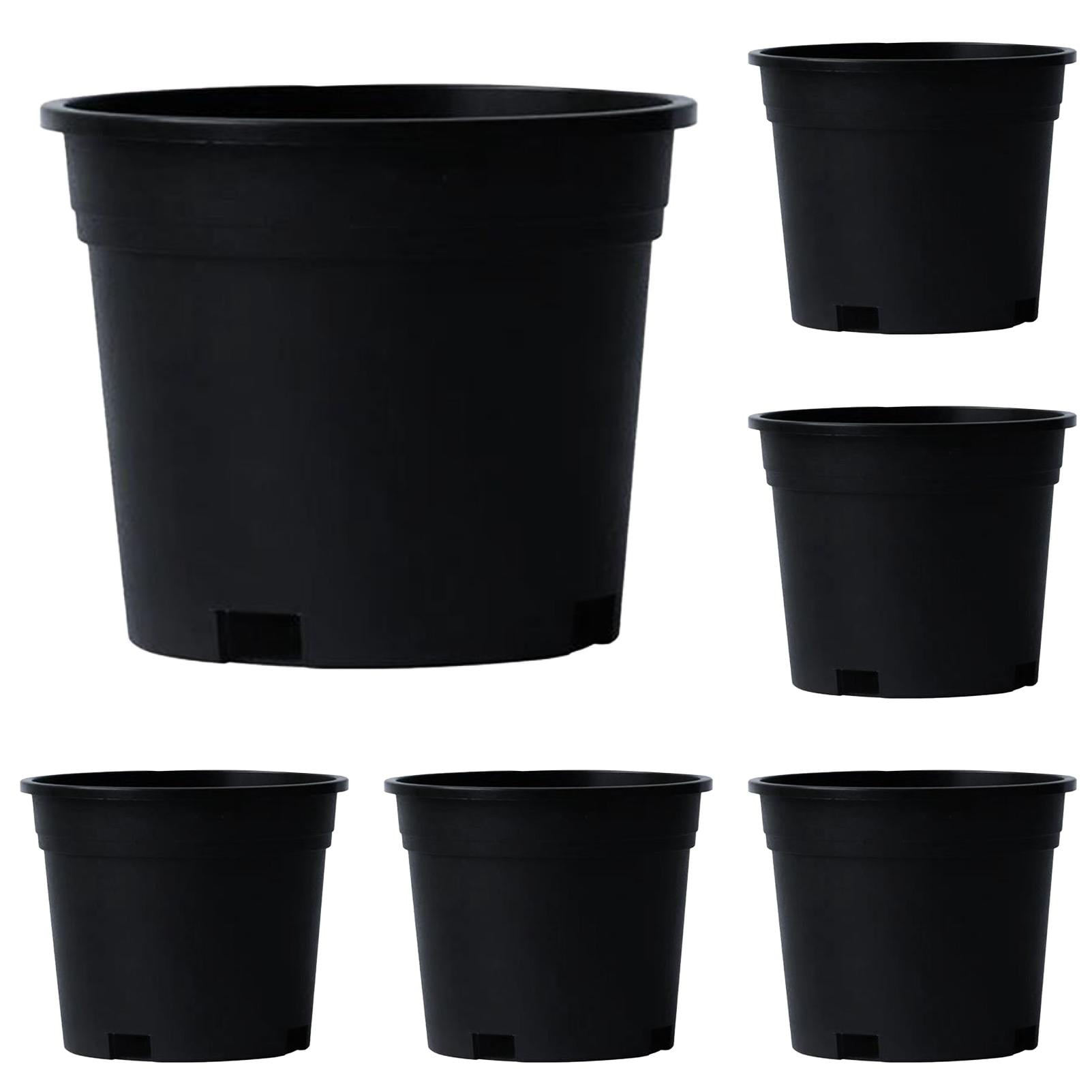 12PCS 4 Gallon Plastic Nursery Pots - Flexible Seed Starter Pots with ...