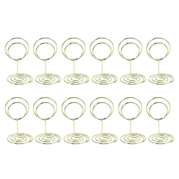 6 Pcs Tinsel Photo Holder Clip Stand Wood Number Holder Desktop ...