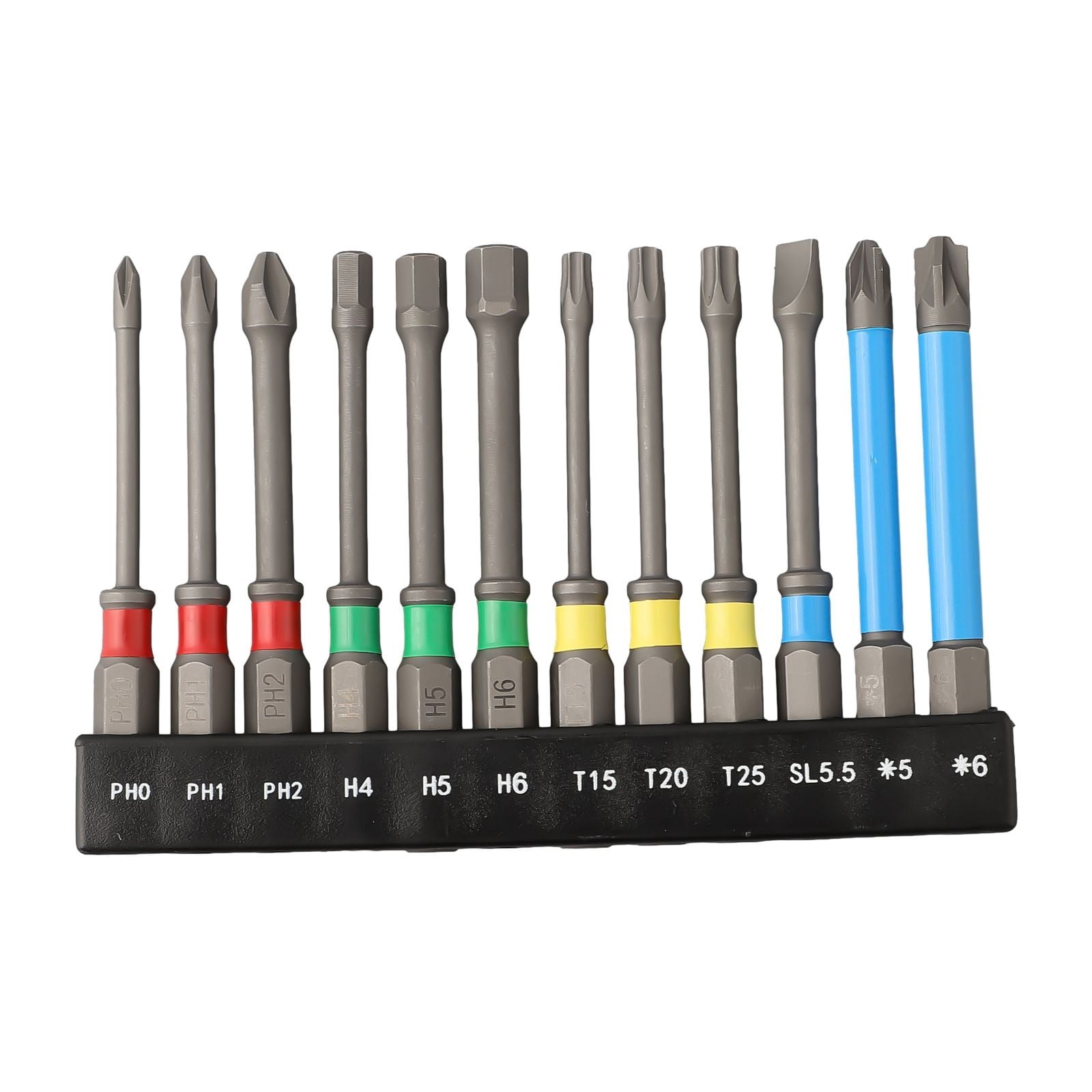 12PCS 65mm Torx Star Hex Screwdriver bits PH0 PH1 PH2 H4 H5 H6 T15 T20 ...