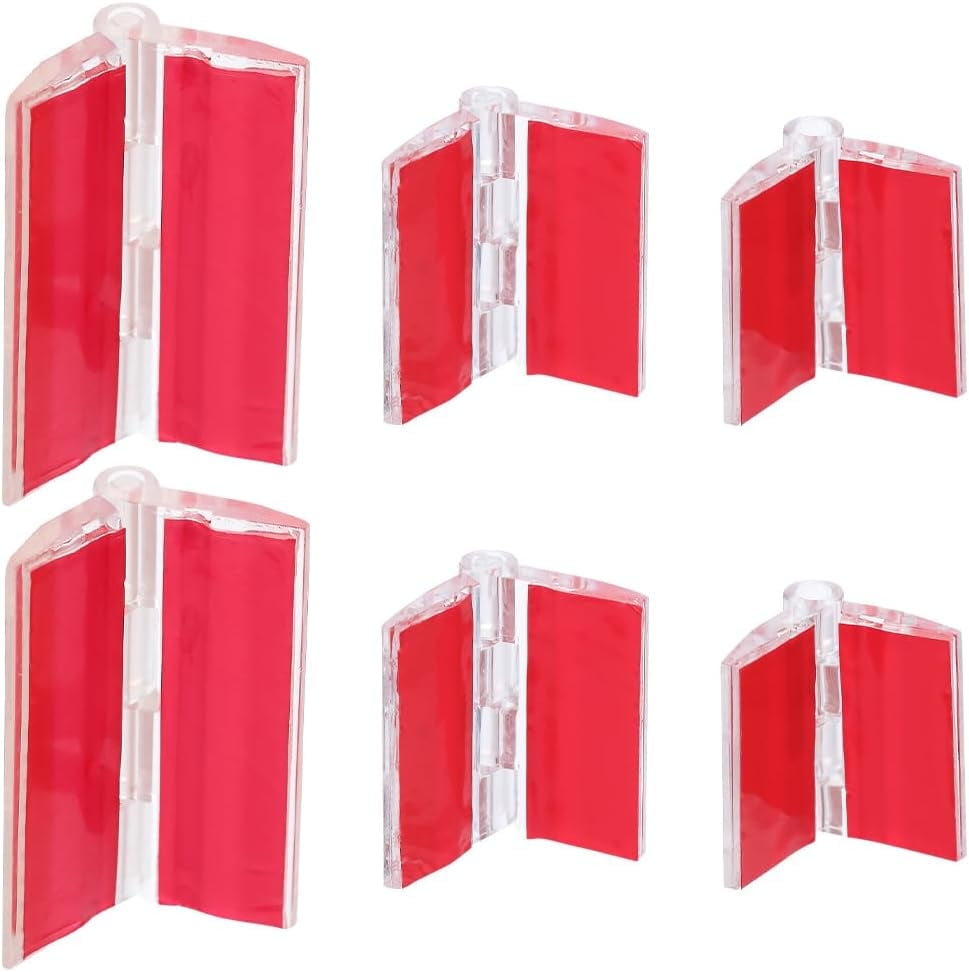 12PCS Acrylic Hinge Clear Transparent Plastic Mini Self Adhesive ...