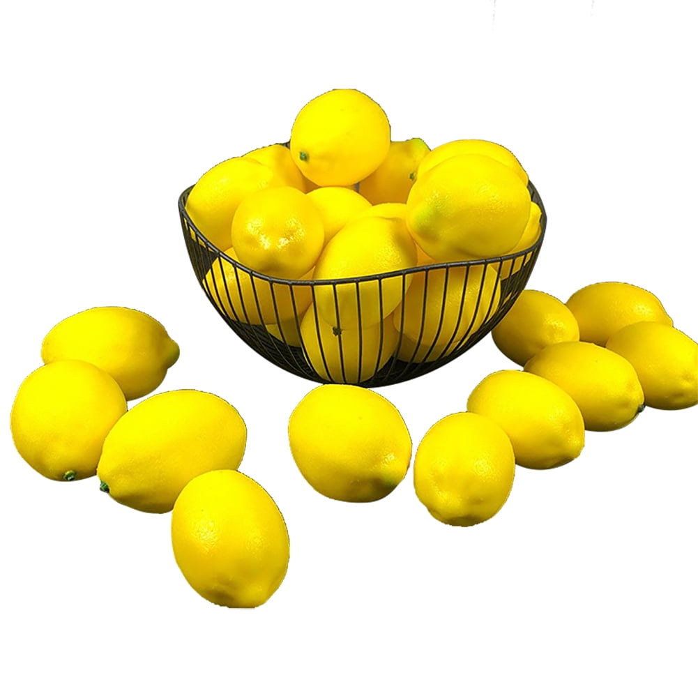 12PCS Artificial Lemons – Realistic Foam & Plastic Lemons for DIY ...
