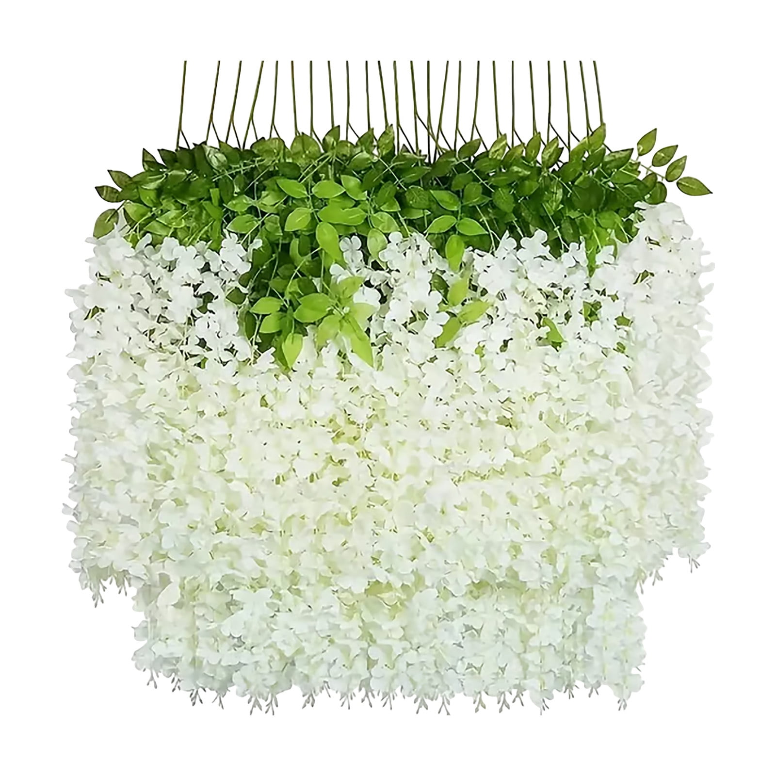 12PCS Artificial Wisteria Flowers Wisteria Vine Hanging Flower Hanging ...