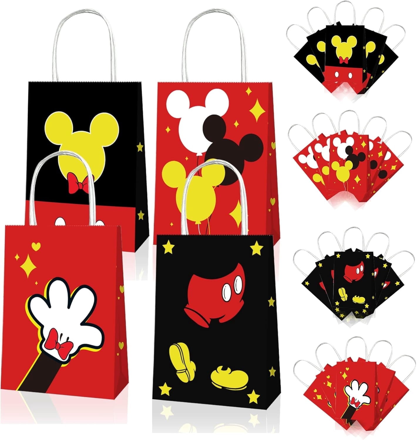 12PCS Birthday Party Gift Bag For Mickey,Cartoon Mouse Birthday Party ...