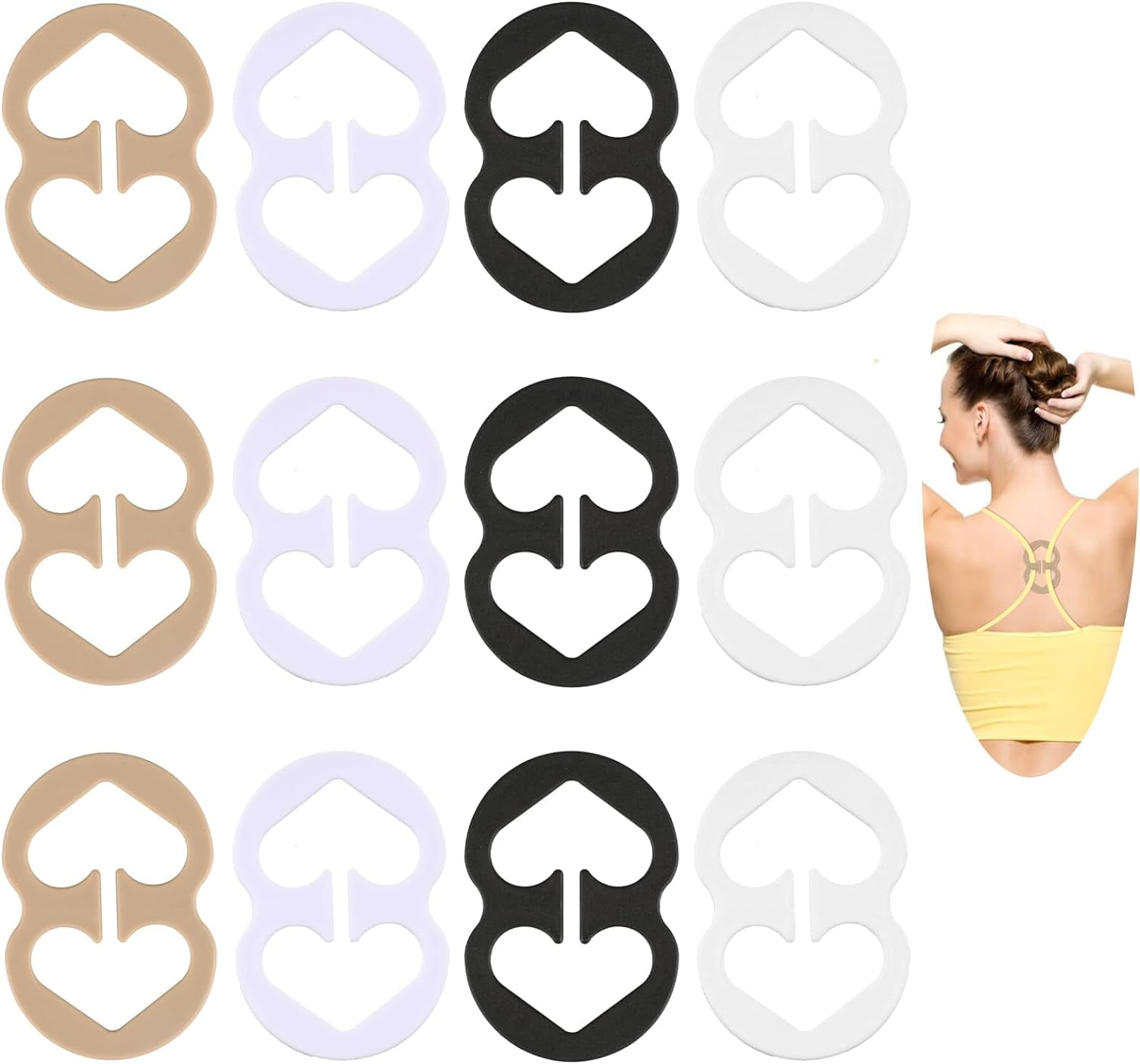 12PCS Bra Strap Clips, Bra Strap Holder Clips for Racerback, Anti-Slip ...