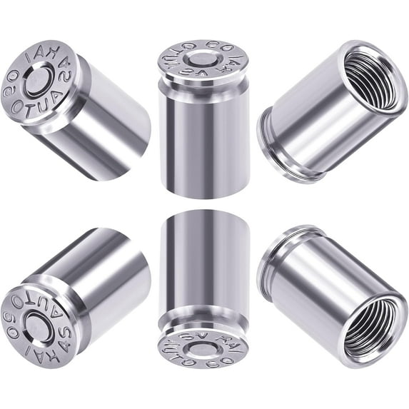 12PCS Bullet Shell Tire Valve Stem Caps, Aluminum Alloy Car Air Stem ...