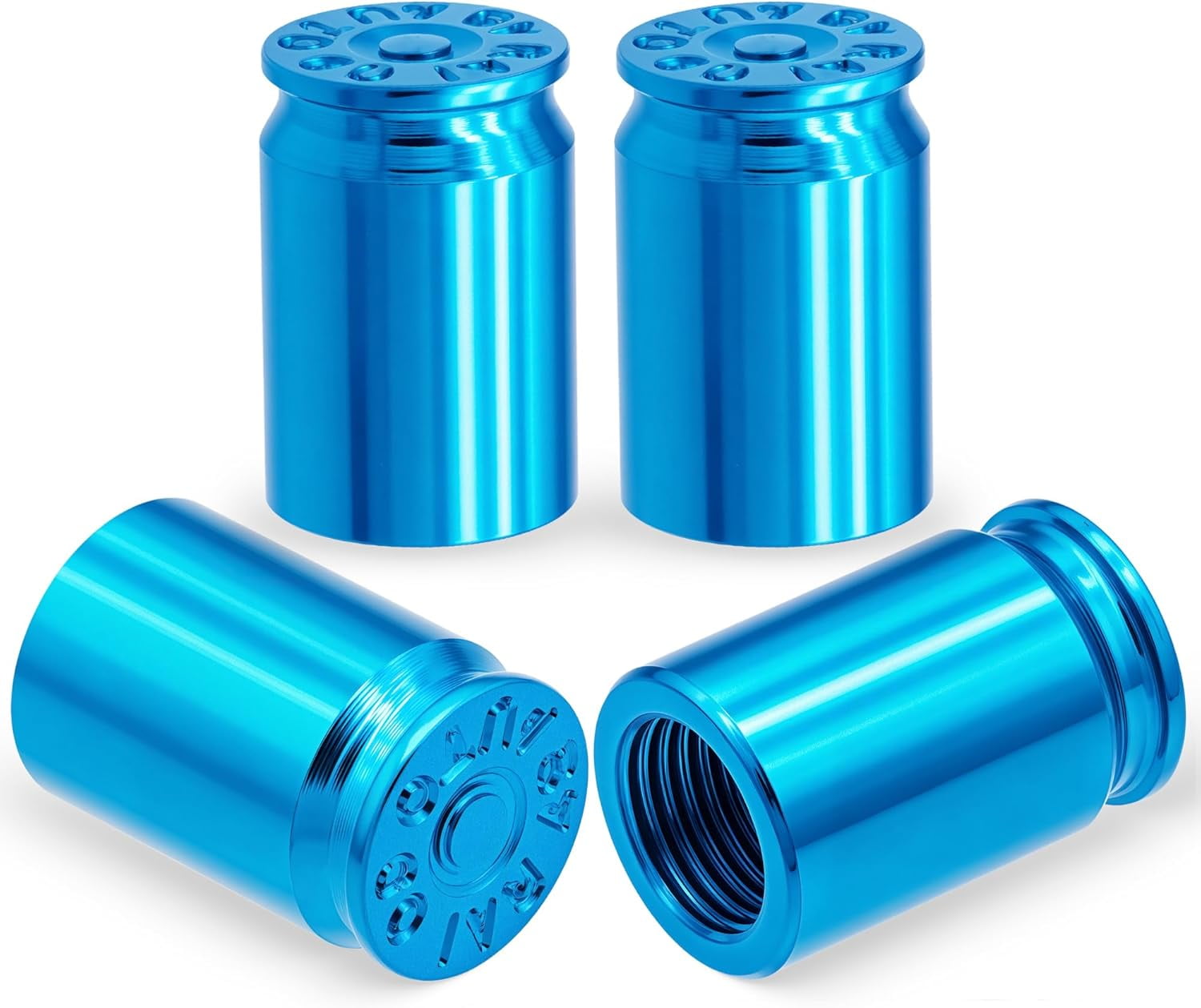 12PCS Bullet Shell Tire Valve Stem Caps, Aluminum Alloy Car Air Stem ...