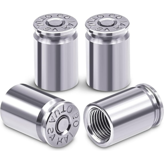 12PCS Bullet Shell Tire Valve Stem Caps, Aluminum Alloy Car Air Stem ...