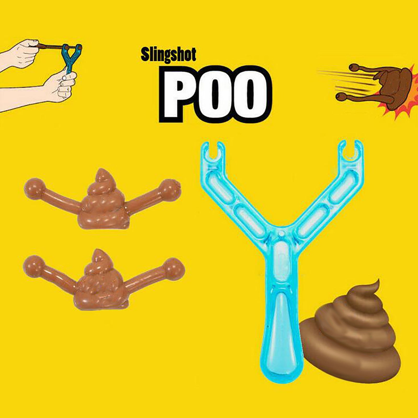 12PCS Catapult Poo Slingshots, Venting Tricky Poop Slingshots Toy for ...