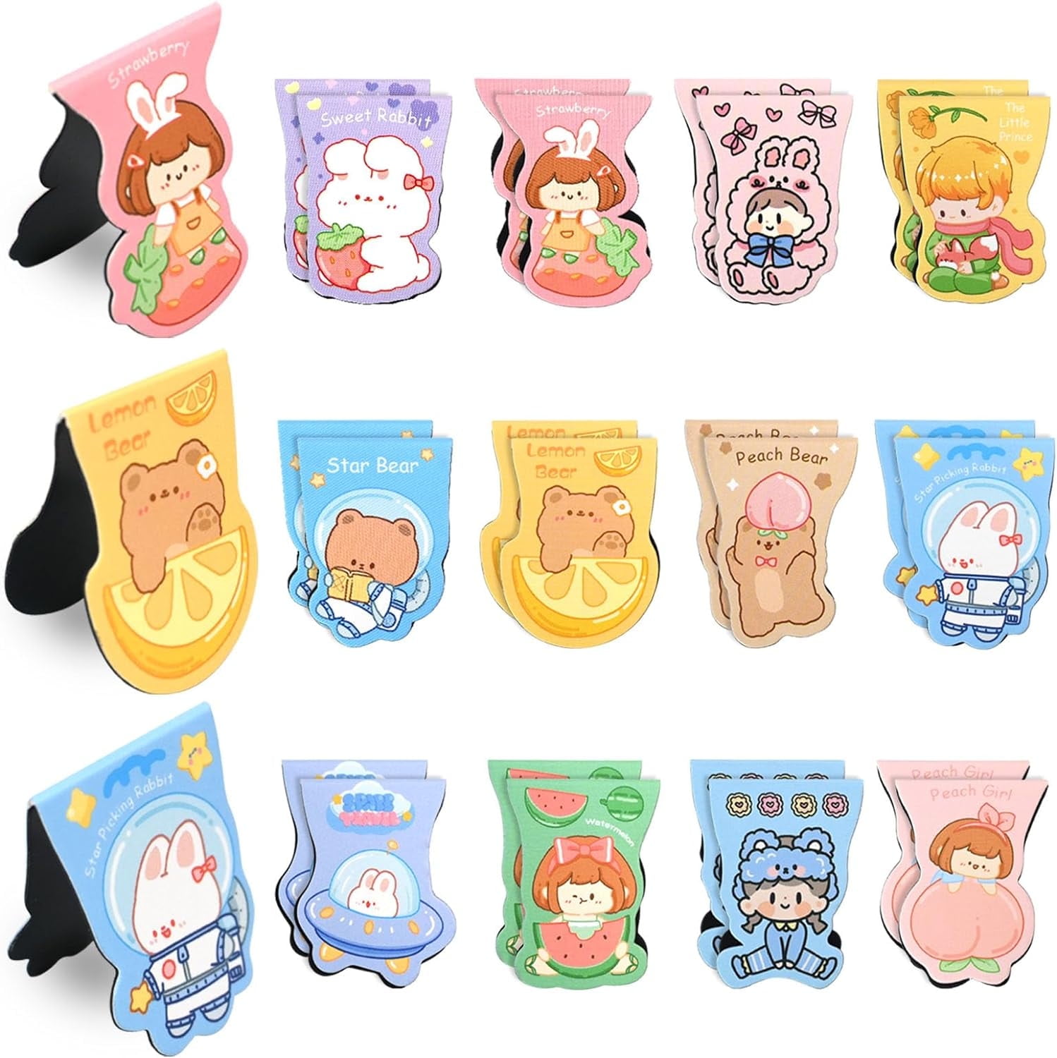 12PCS Cute Bookmarks for Kids, Kawaii Magnetic Bookmark Clip, Bookmarks ...