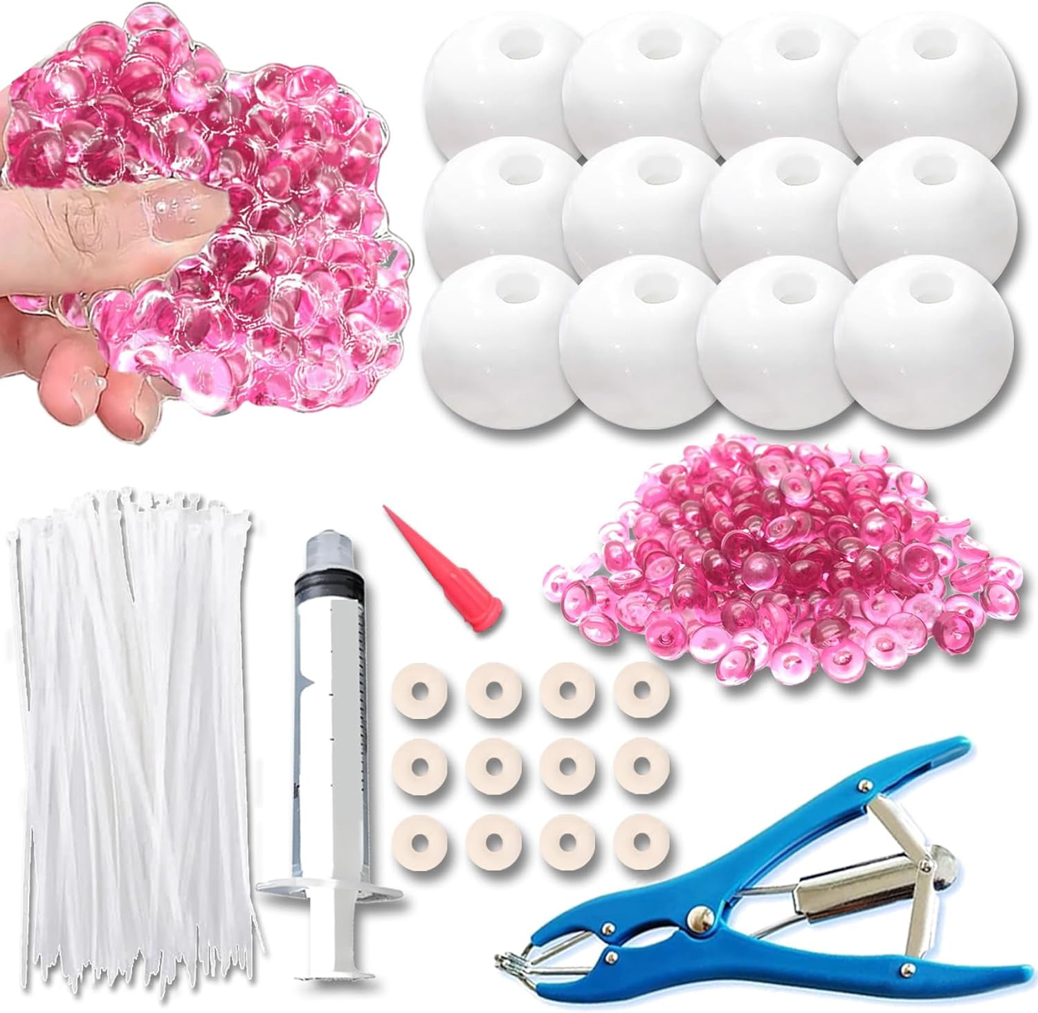 12PCS DIY Stress Ball Making Kit, 2025 New Crunchy Stress Ball Squishy ...