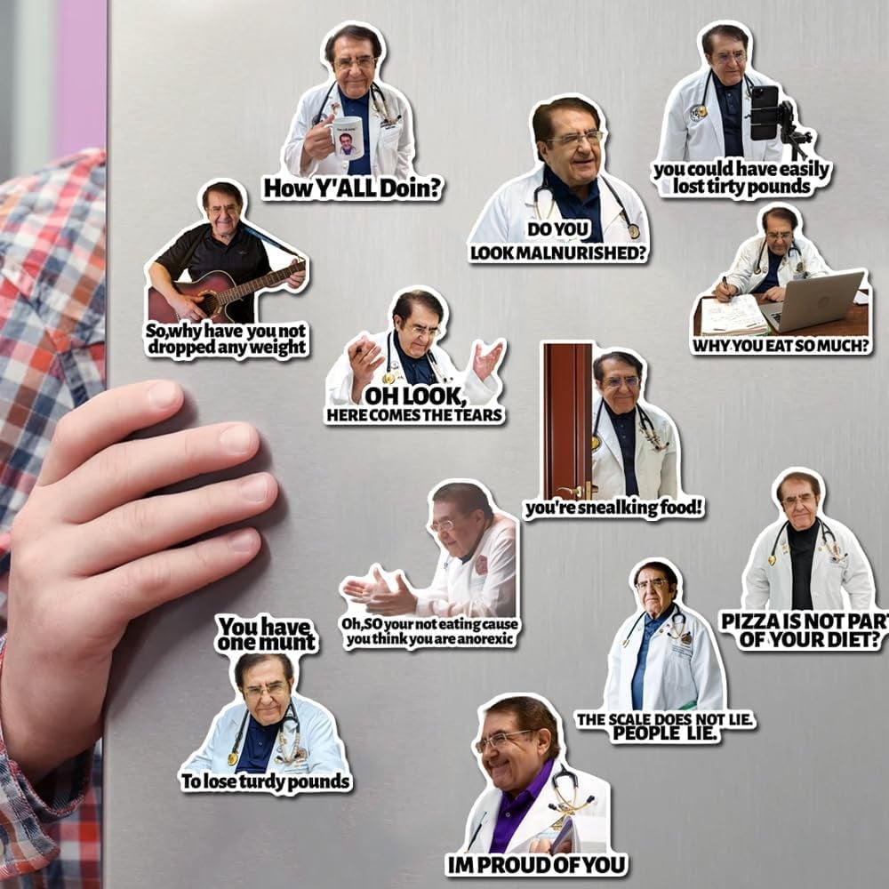 12PCS Dr Now Magnets, Funny Dr. Nowzaradan Fridge Magnets, Black Text ...