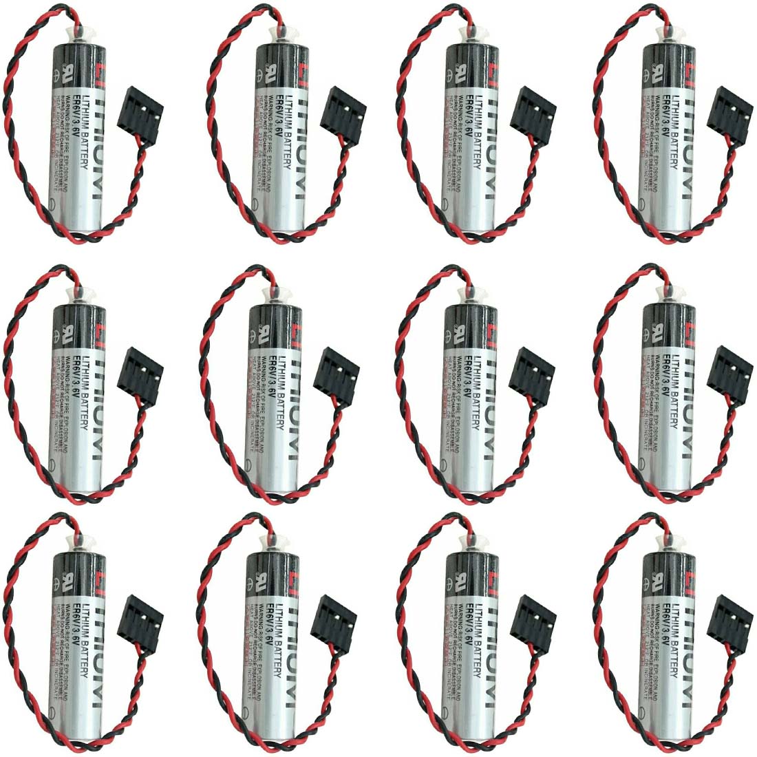 12PCS ER6V/3.6V ER6VC3N 2000mAh battery with JAE5PIN plug - Walmart.com