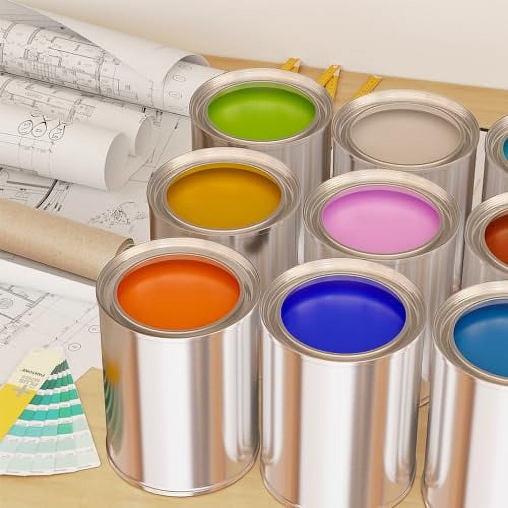 12PCS Empty Paint Cans with Lids, 1 Quart Metal Unlined Paint Bucket ...