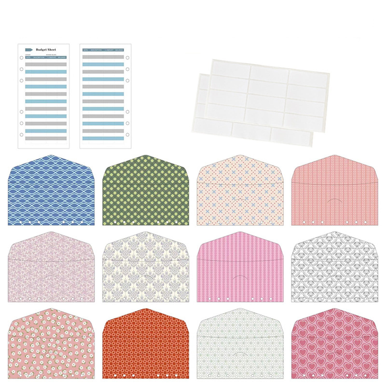 12PCS Envelope Buggy Bag Account Book Envelope Receipts Book Business ...