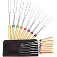12PCS Extendable Stainless Steel Marshmallow Roasting Sticks - Perfect ...