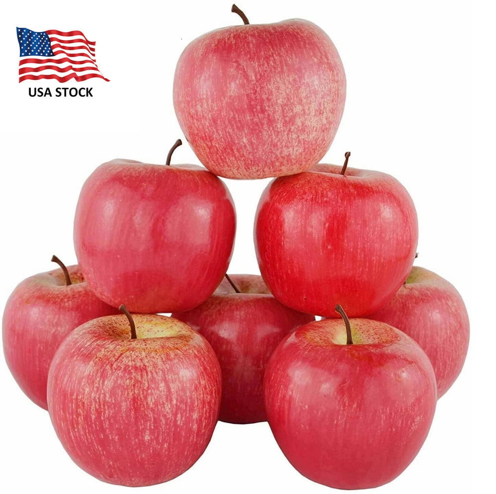12PCS Fake Red Apples Gala Apples Lifelike Simulation for Home House ...