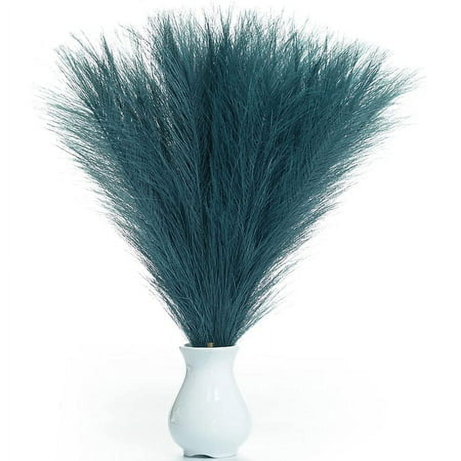 12PCS Faux Pampas Grass, 17"/43cm Artificial Pampas Grass Fluffy ...