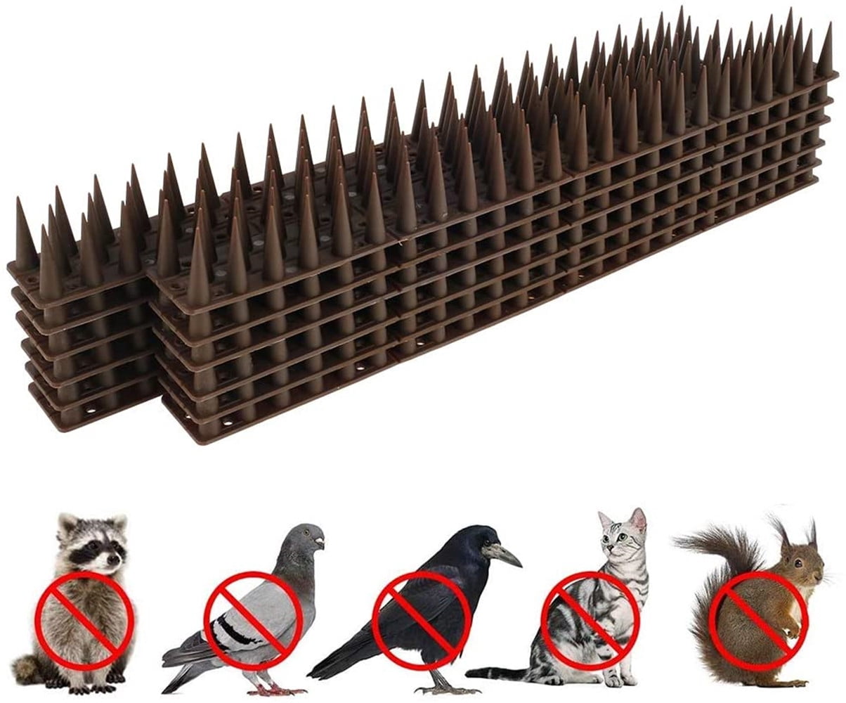 12PCS Fence Spikes with 30 Bundling Straps, Garden Plastic Bird Animal ...