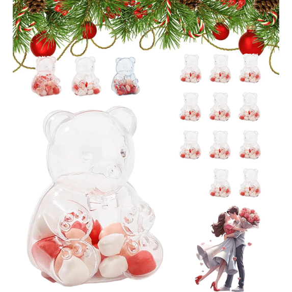 12PCS Fillable Gummy Bear Plastic Containers – Transparent Adorable ...