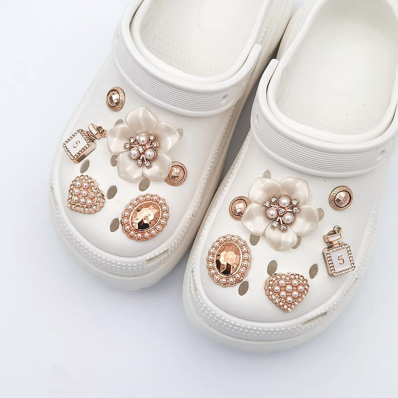 12PCS Flower Shoe Charms for Croc Clog Sandals Bracelets Accessories ...