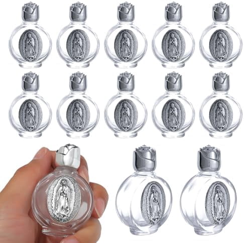 12PCS Glass Holy Water Bottle 0.5 floz Mini Holy Water Container with ...