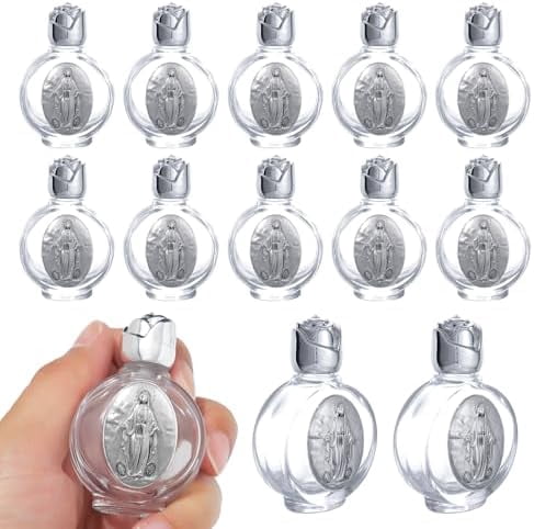 12PCS Glass Holy Water Bottle 0.5 floz Mini Holy Water Container with ...