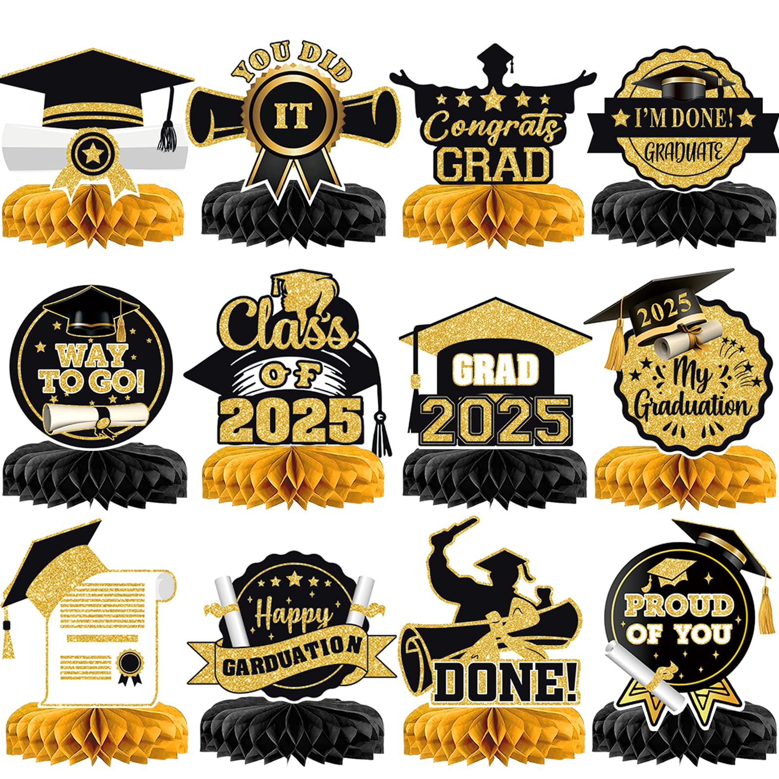 12PCS Graduation Class MMF7 of 2025 Graduation Table Graduation ...