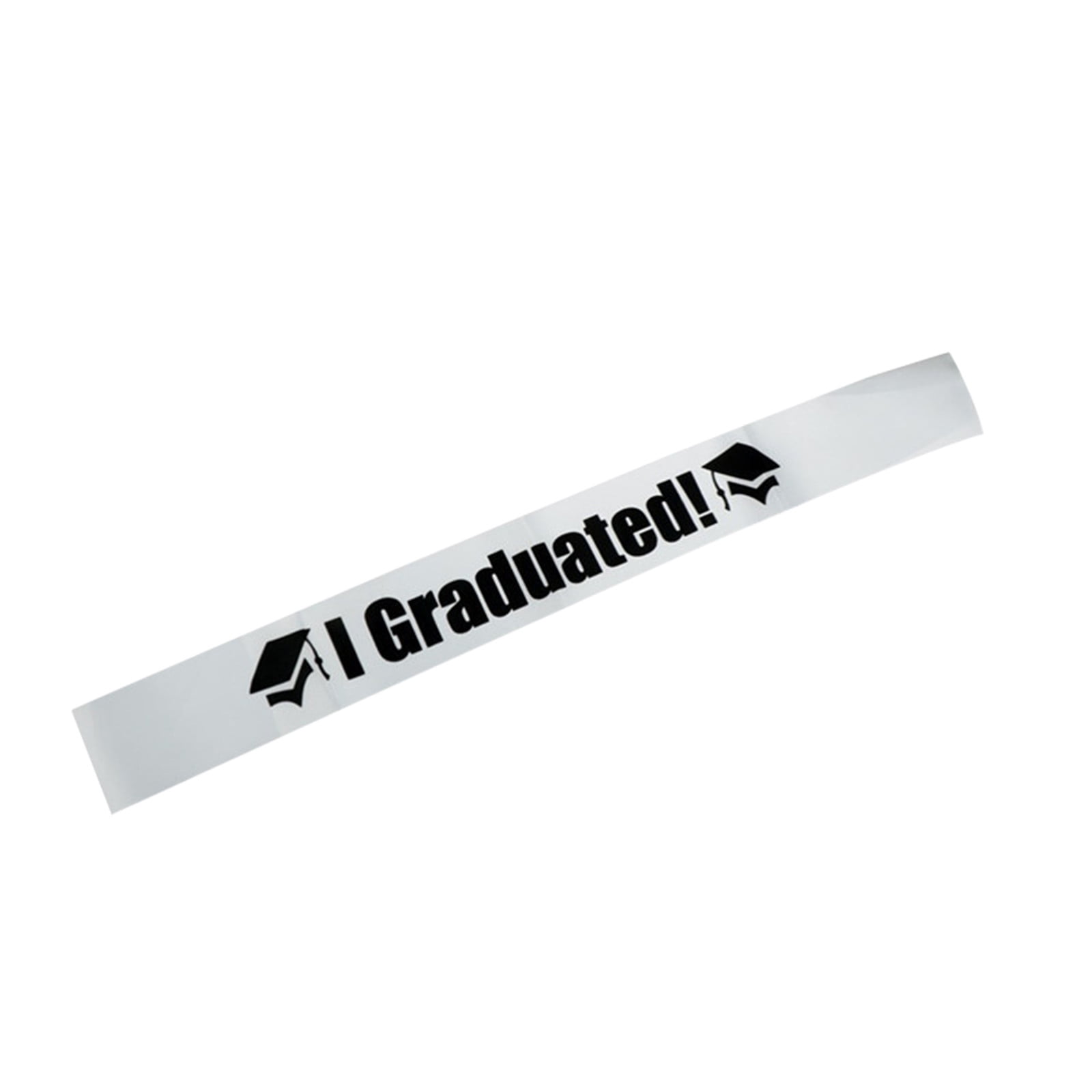 12PCS Graduation Sash - White Satin with Black Fonts,Commencement ...