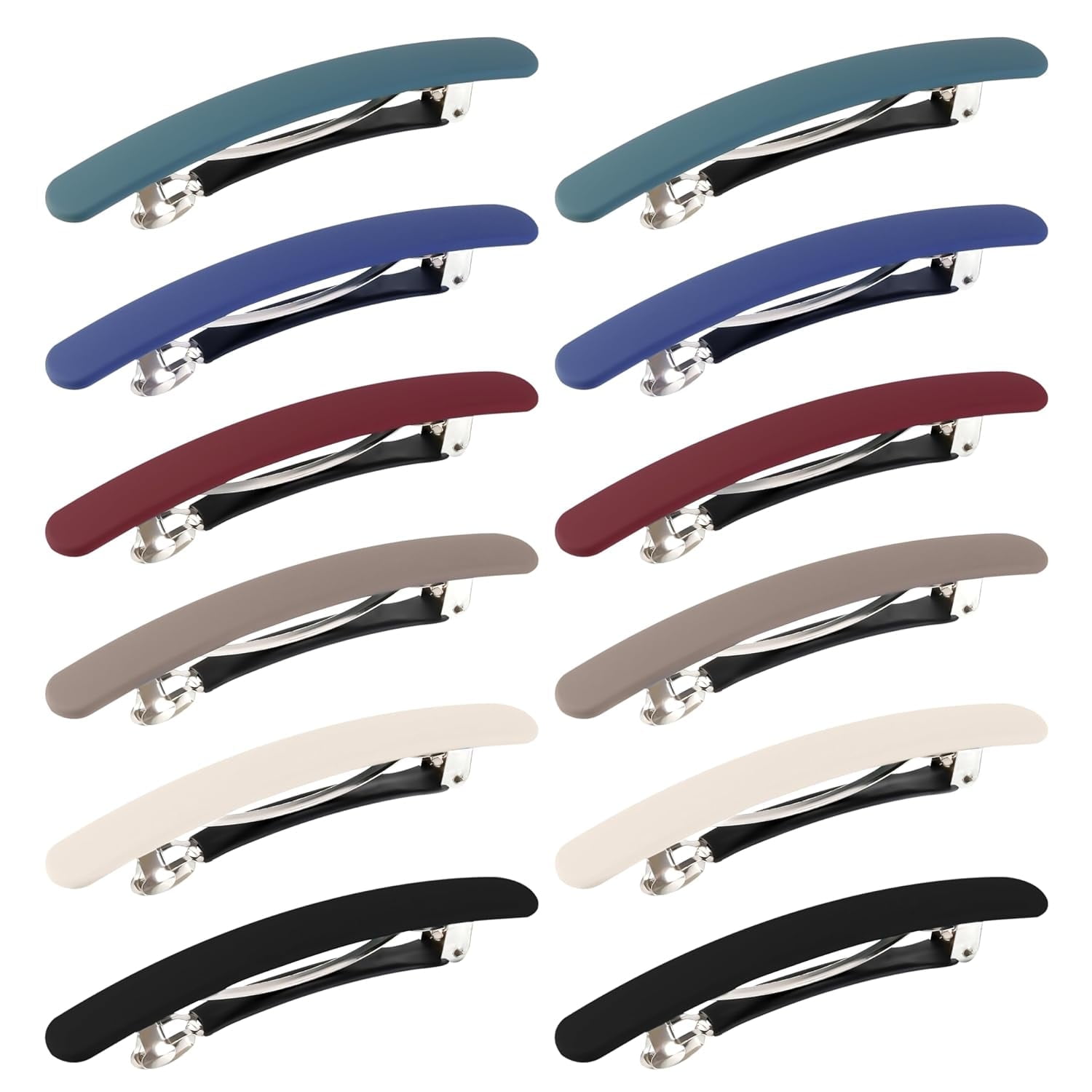 DUALFERV, 12PCS Hair Barrettes for Women, Vintage French Flat Hair Pins ...