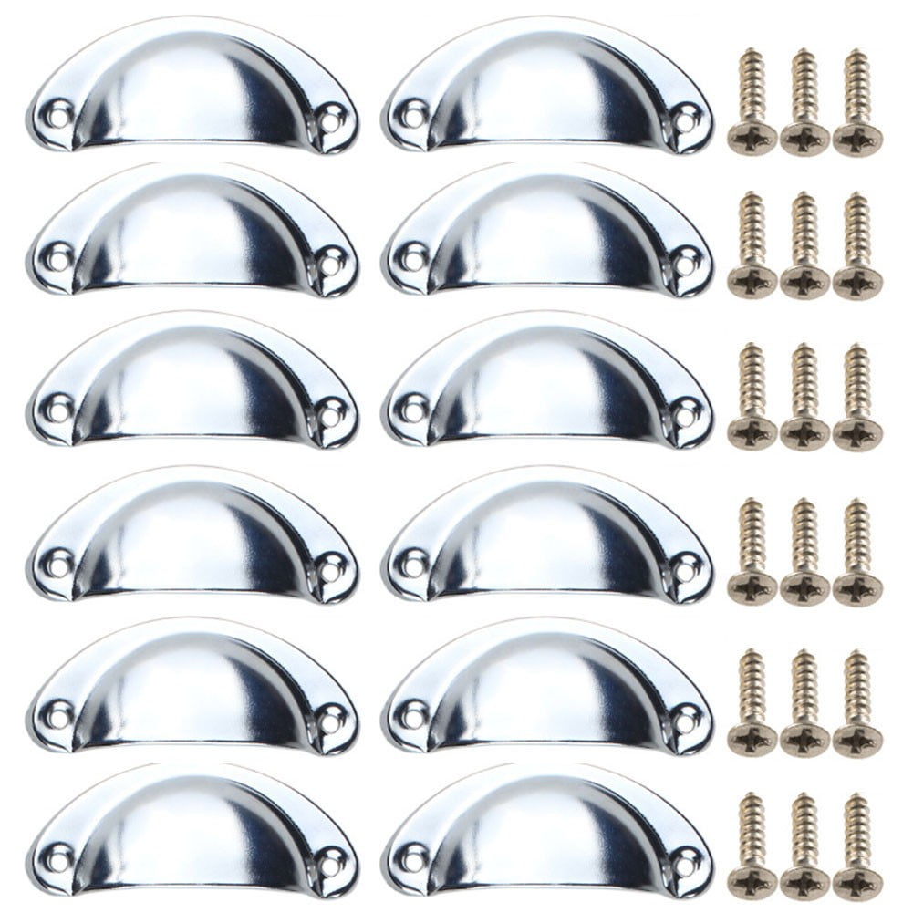 12PCS Half Moon Shell Drawer Pulls Handles for Kitchen Cabinets ...