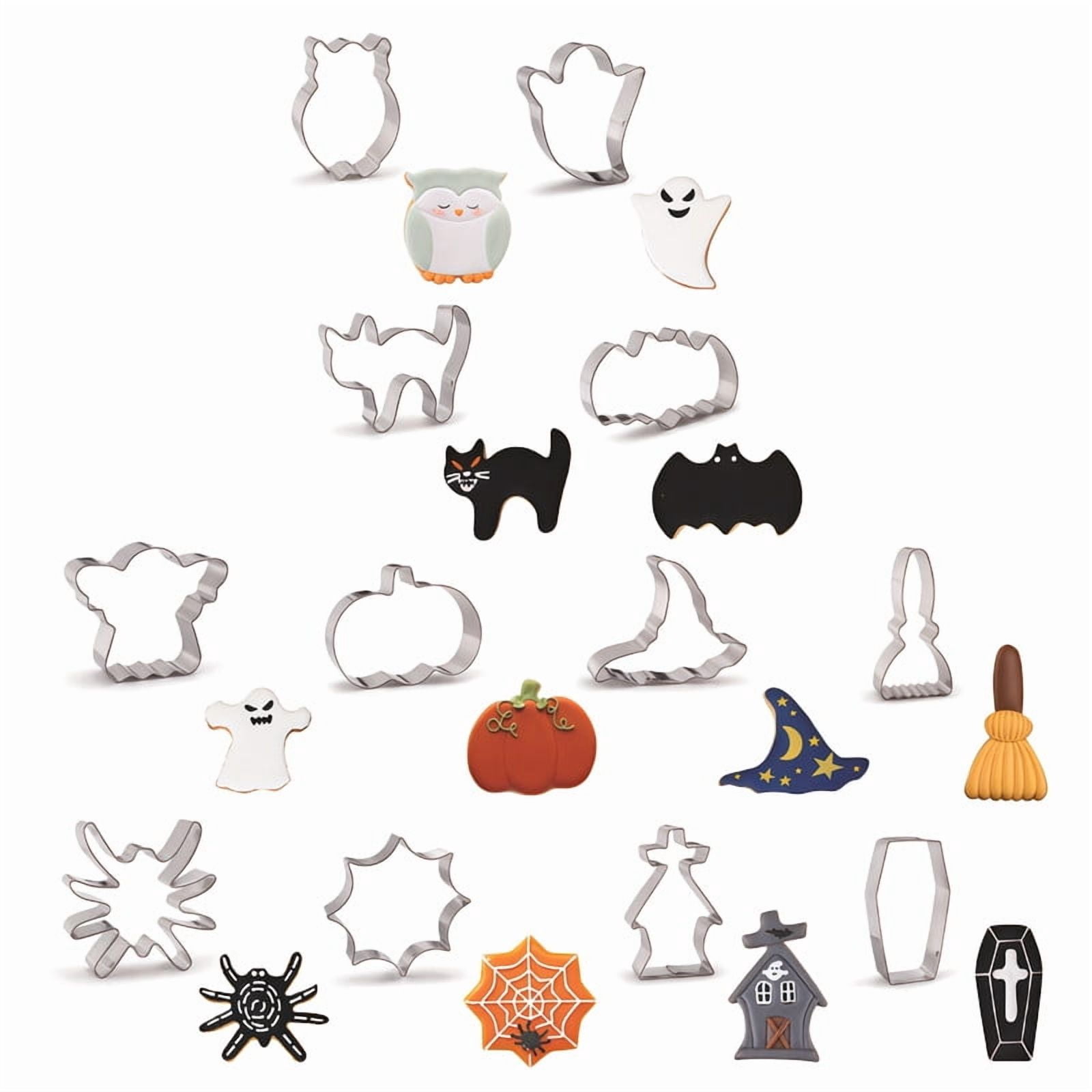 12PCS Halloween Cookie Cutter Set – Small Stainless Steel Metal ...