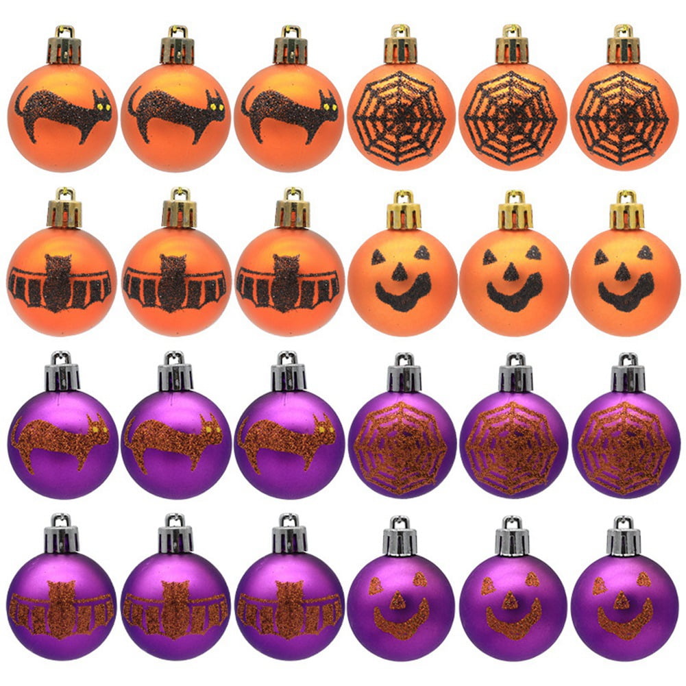12PCS Halloween Hanging Ball Ornaments, Shatterproof Halloween ...