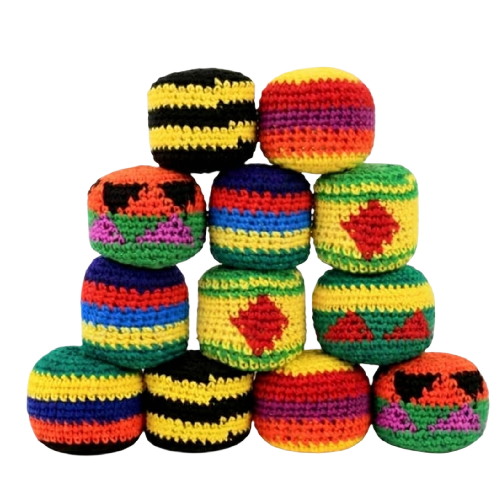 12PCS Hand-Made Knitted Footbag Sack – 2026 Upgraded Assorted Crochet ...