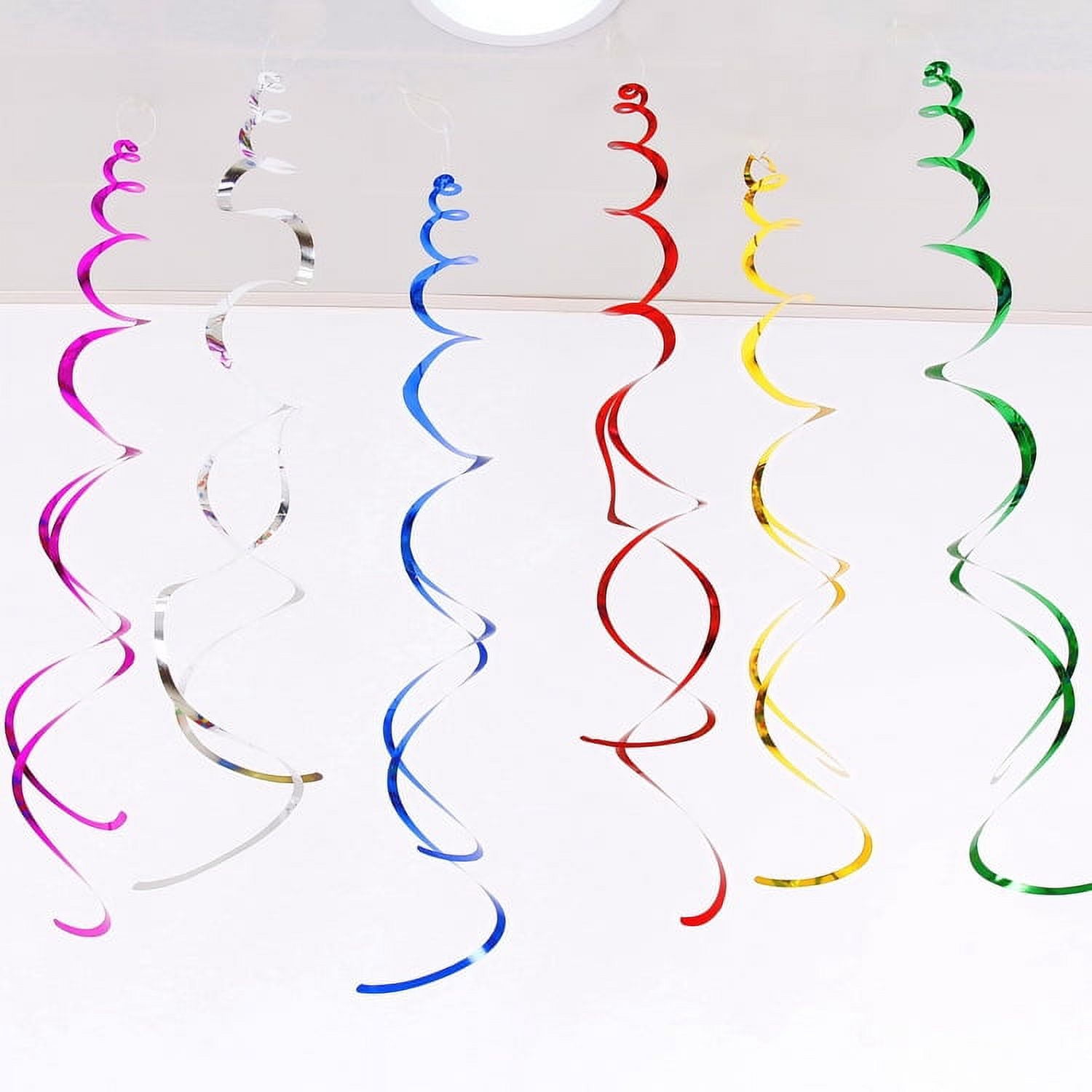12PCS Hanging Swirl Decorations, Colorful Circle Swirl Streamers ...