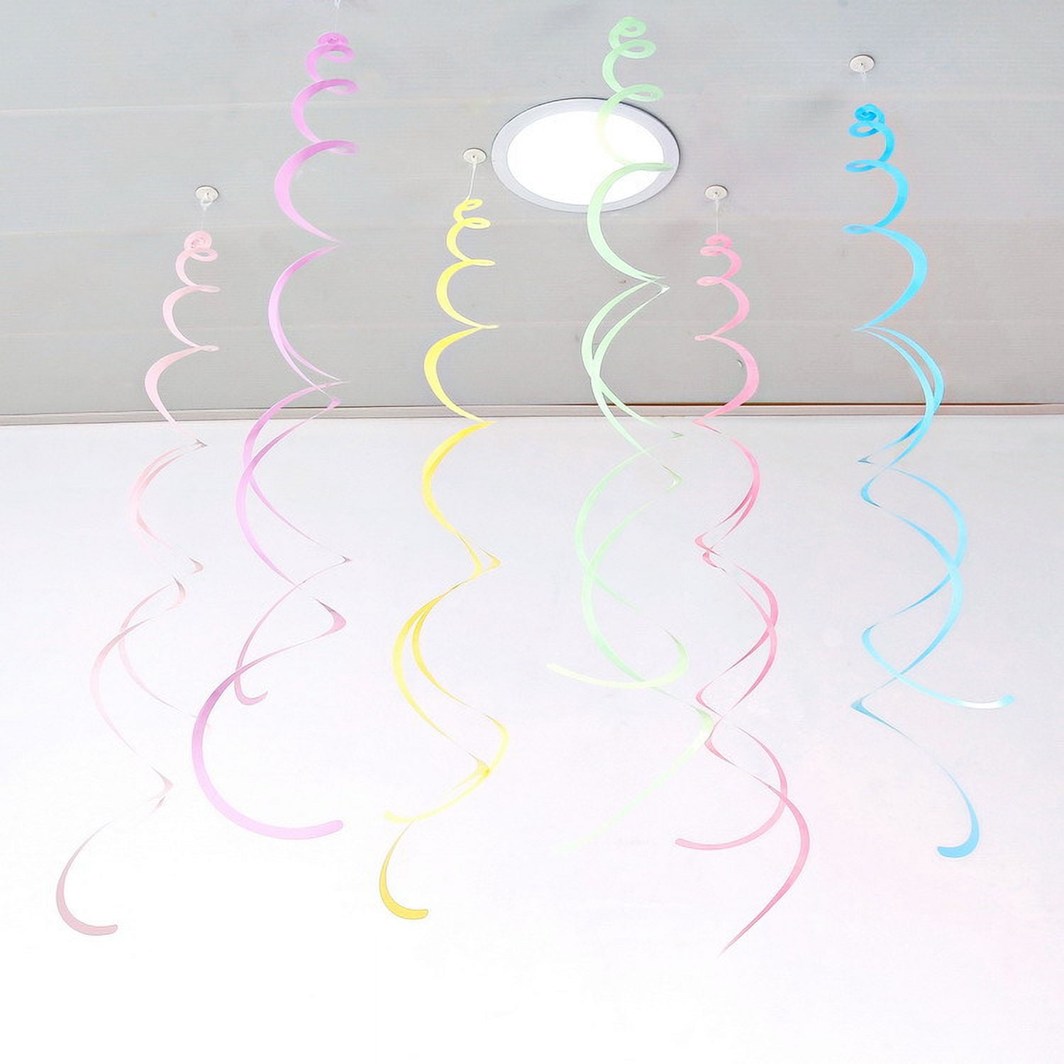 12PCS Hanging Swirl Decorations, Colorful Circle Swirl Streamers ...