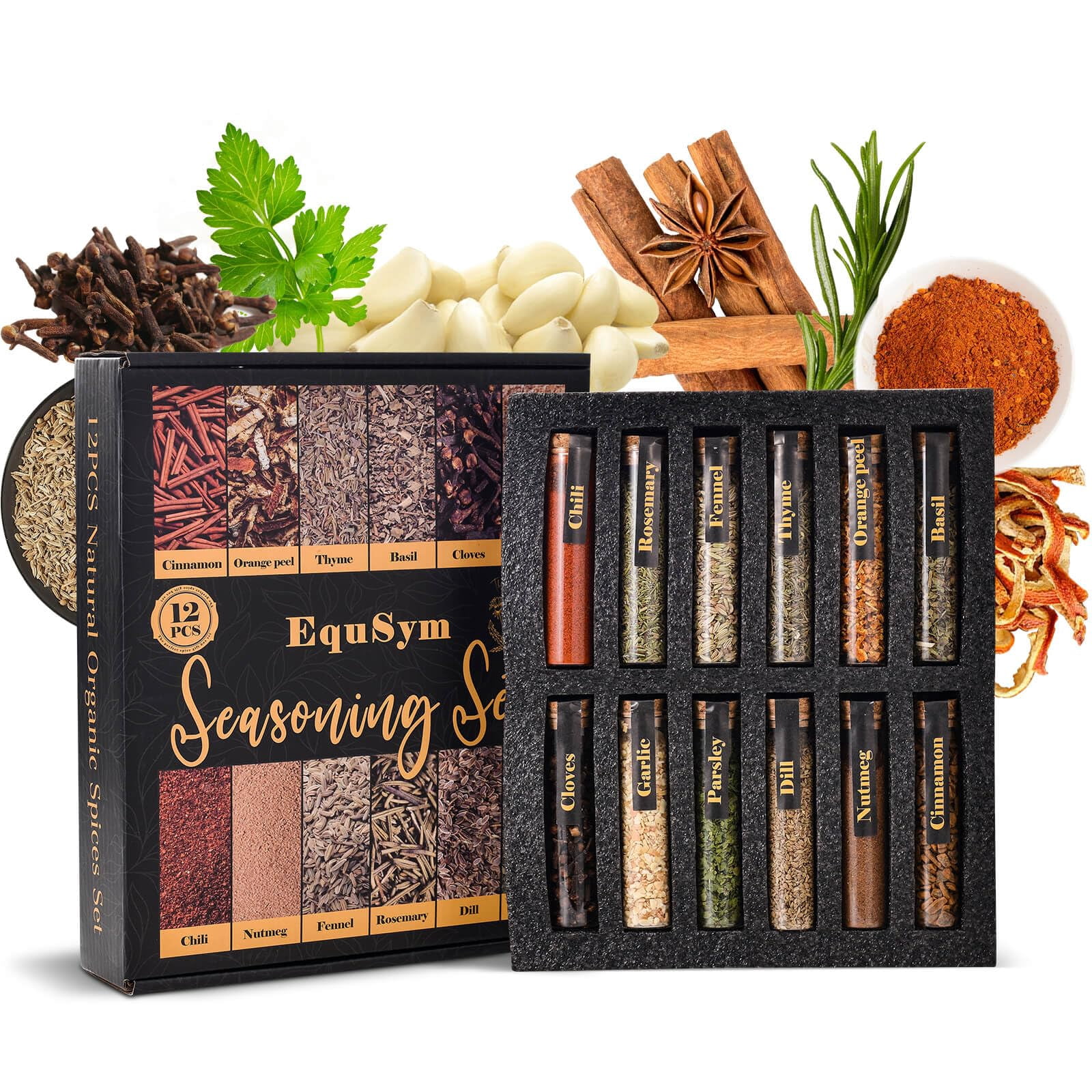 12PCS Herbs Seasoning Spice WHF2 Gift Set - Complete Starter Glass ...