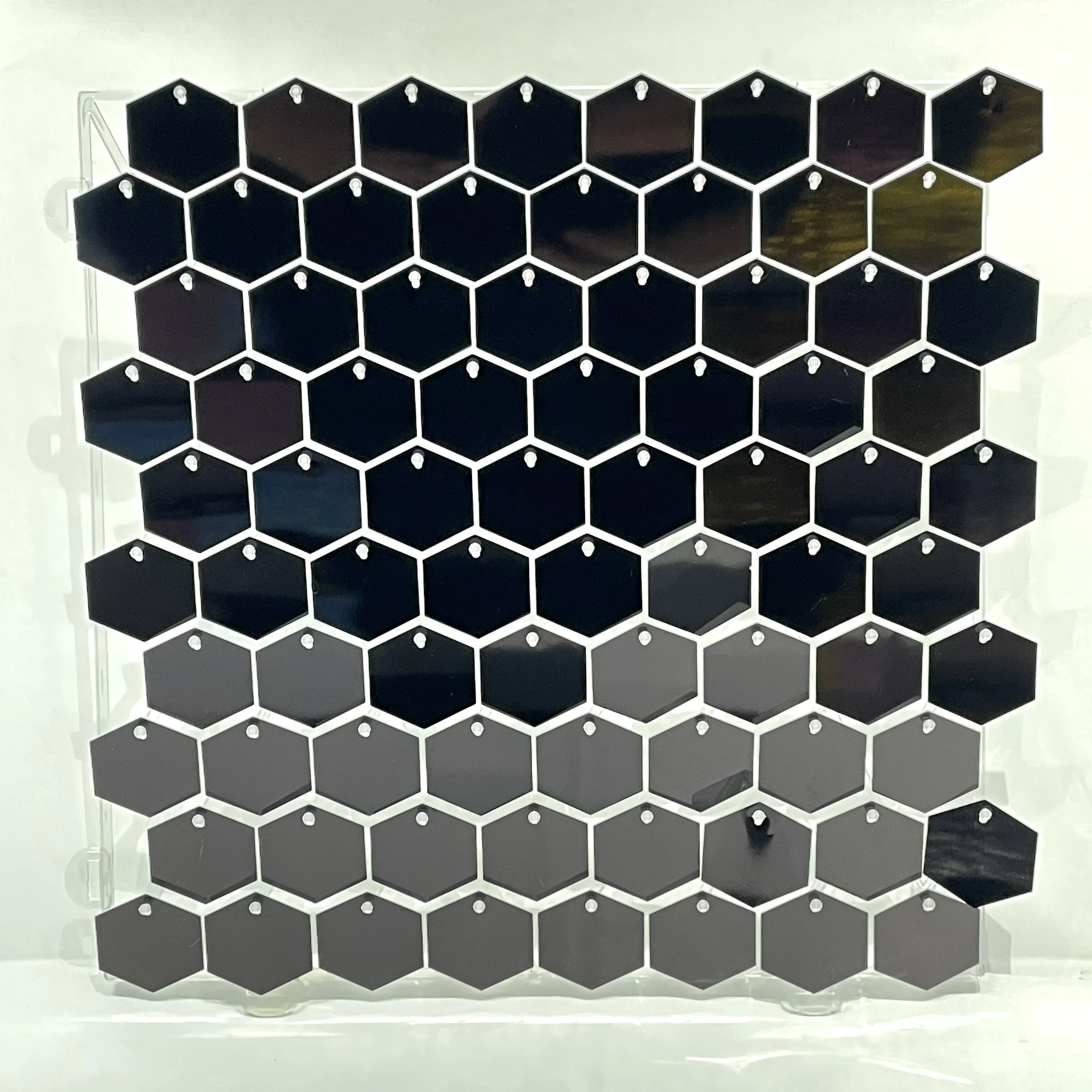 12PCS Hexagonal Shiny Sequin Backdrop Wall Panel Wedding Birthday Christmas Event Decoration ...