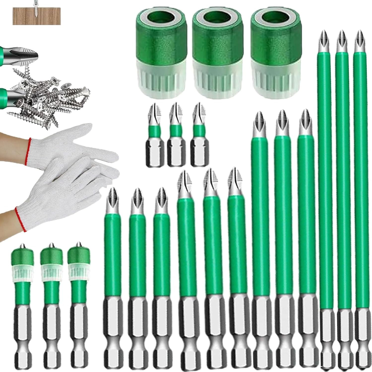 12PCS High Magnetic Screw Driver Drill Bit Set, Arhdcompuly Magnetic ...