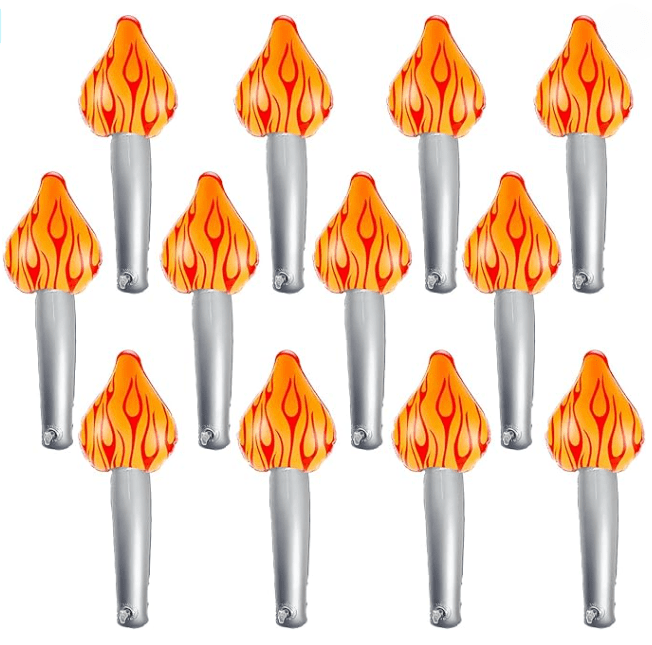 12PCS Inflatable Torch Fun Torch Inflates For Halloween Cosplay, 16inch ...