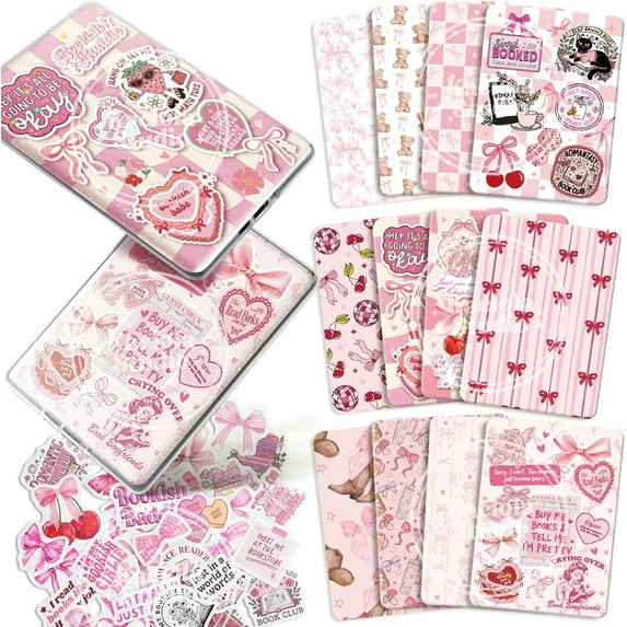 12PCS Inserts Cardstock Paper for Kindle, and 50PCS Scrapbook Stickers ...