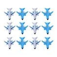 12PCS Kids Airplane Toys Plastic Pull Back Passenger Plane Toys ...