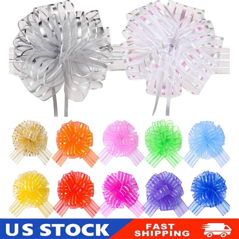 12PCS Large Pull Bow for Gift Wrapping Ribbon Pull Bows for Wrapping ...