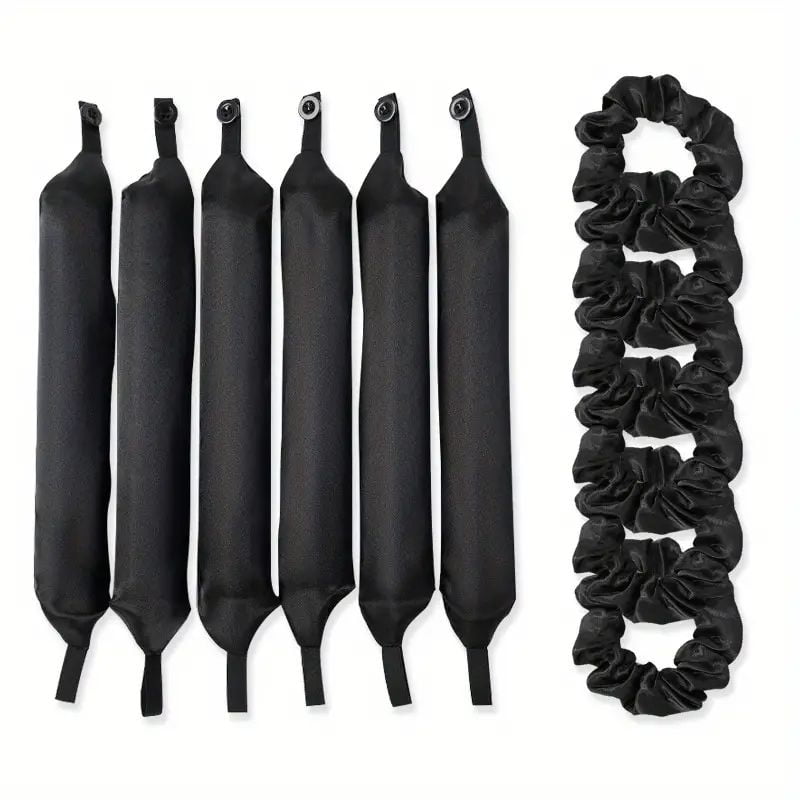 12PCS Luxury Lazy Hair Curler Set -Easy-to-Use Button FoamRollers for ...